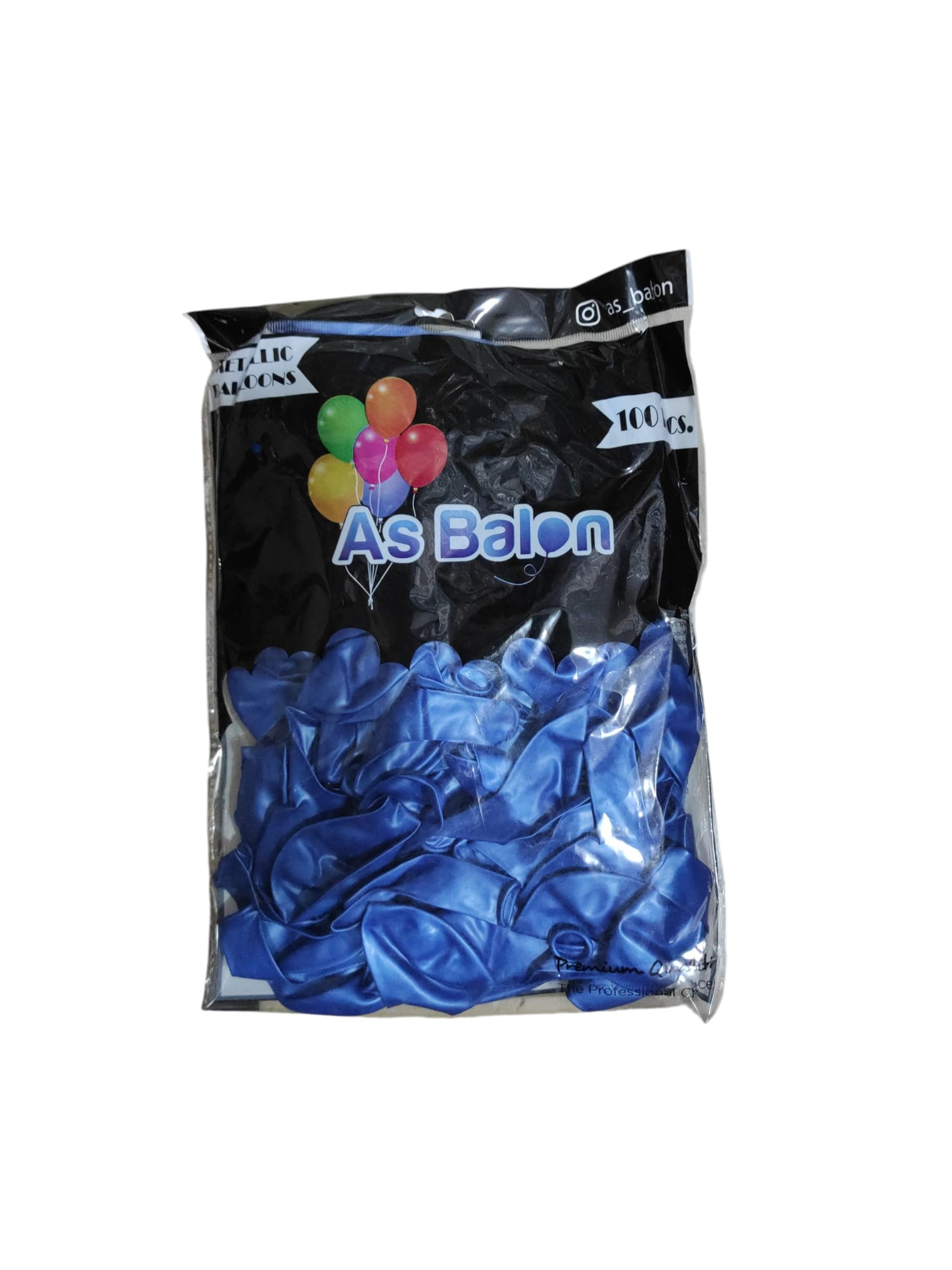 Toptan As Balon Metalik 12 Koyu Mavi 100lü