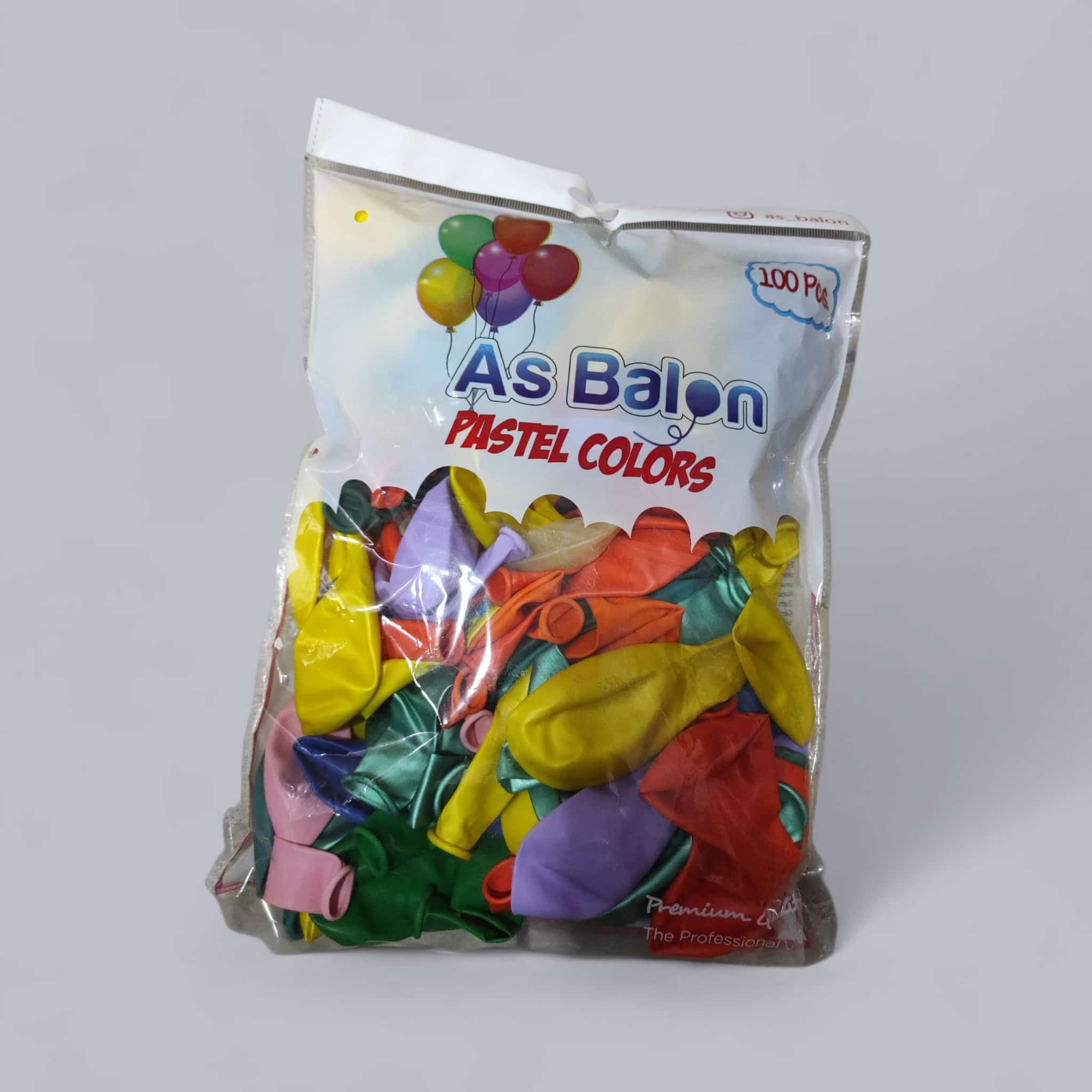 toptan as balon karışık renk 12 inç 100 lü